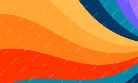 Premium Vector Vintage Colors Background With Dynamic Wave Lines Pattern