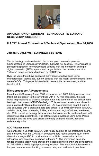 Application Of Current Technology To Loran C Receiver Processor