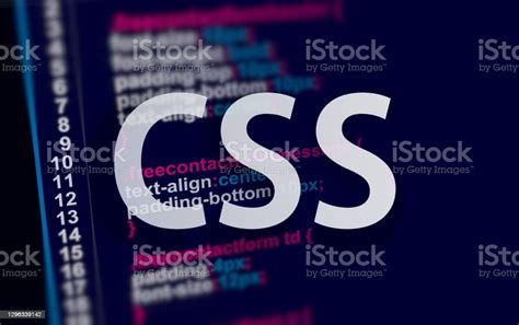 코드 편집기 및 단어 Css의 어두운 배경에 Css 코드 종속 스타일 시트에 대한 스톡 벡터 아트 및 기타 이미지 종속