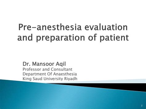 Pre Anesthesia Evaluation And Preparation Of Patient Ppt Download