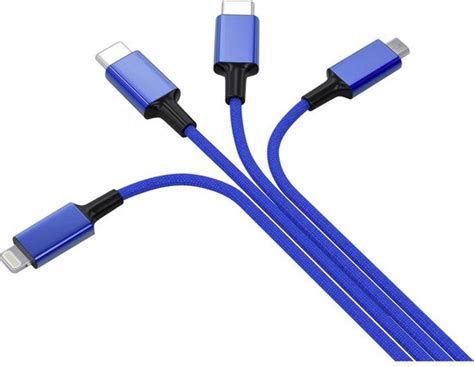 Smrter USB Laadkabel USB A Stekker USB C Stekker USB C Stekker Apple Lightning Bol