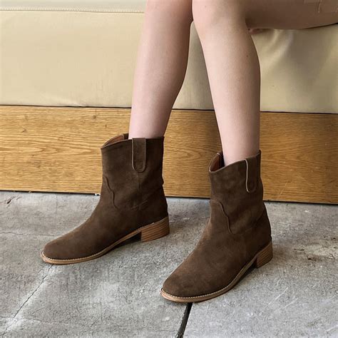세투스 스웨이드 웨스턴 앵클부츠 4cm 225mm 230mm 235mm 240mm 245mm 250mm 미들힐 부츠 스웨이드 4cm 23frm1919 여성앵클부츠 앵글부츠