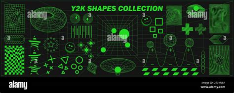 Abstract Geometry Wireframe Shapes And Patterns Cyberpunk Elements