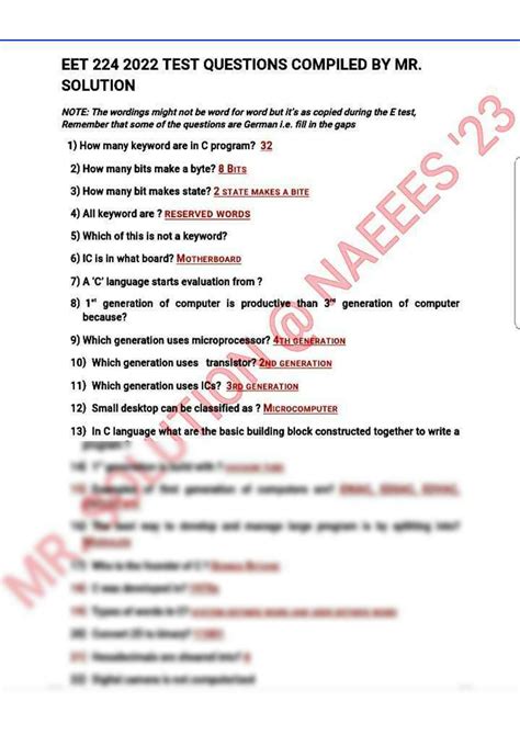 SOLUTION Eet 224 2022 2023 Test Questions Compiled By Mr Solution Studypool