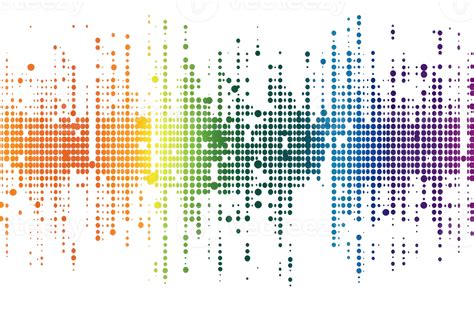 Abstract Digital Art With Multicolored Spectrum Wave Patterns Perfect For Backgrounds Music