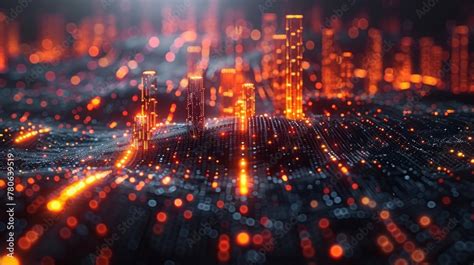 an isometric visualization of a big data network advanced analytics interacting data analysis