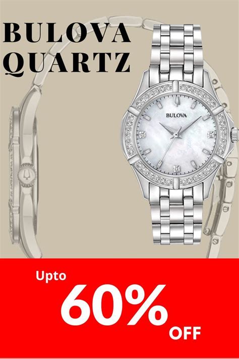 Bulova Ladies Classic Stainless Steel 3 Hand Quartz Watch Diamond