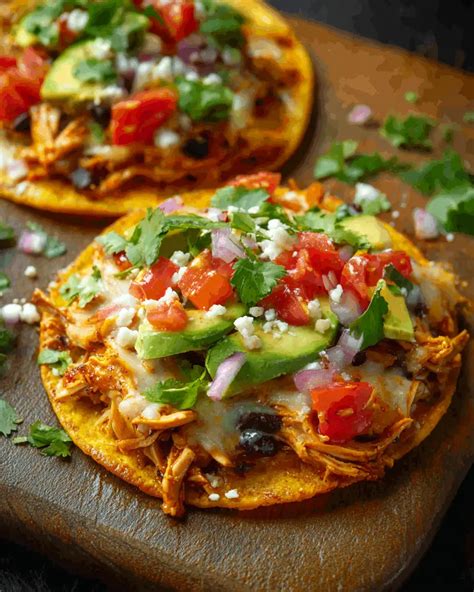 Mexican Rotisserie Chicken Tostadas Easy Flavor Packed Delight