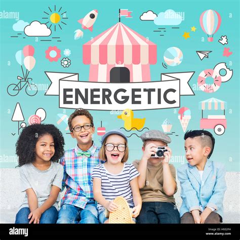 Children Kids Energetic Youth Playful Concept Stock Photo - Alamy