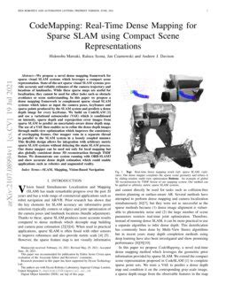 CodeMapping Real Time Dense Mapping For Sparse SLAM Using Compact Scene Representations DeepAI