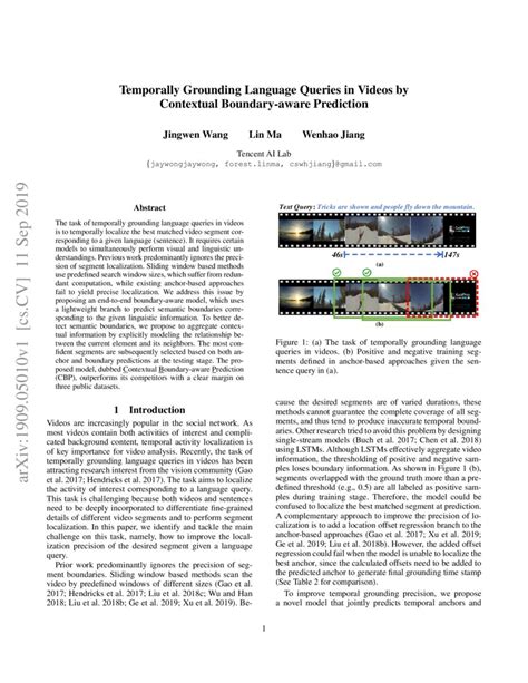 Temporally Grounding Language Queries In Videos By Contextual Boundary
