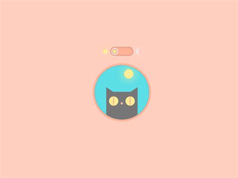 Переключатель Checkbox дня и ночи коту Css And Html МУРЧИМРФ