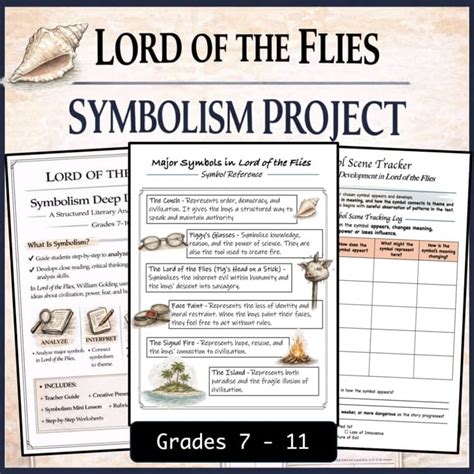 Lord Of The Flies Symbolism Project Literary Analysis Activities