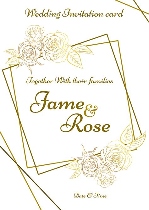 하얀 결혼식 초대 카드 벡터 템플릿 Psd 다운로드 디자인 자료 다운로드