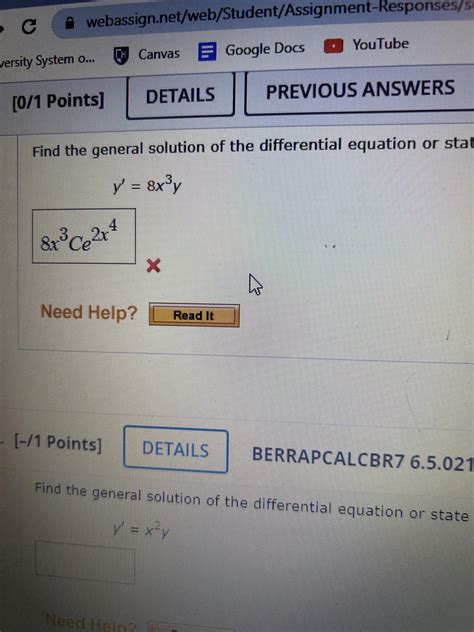 Help With Differential Equations Separate Variable R Calculus