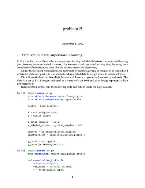 Clustering Final Exam Practice Question Problem December 8 2022 1 Problem 15 Semi