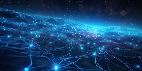 Premium Photo Cyber Big Data Flow Blockchain Azure Data Fields Network Line Connect Stream