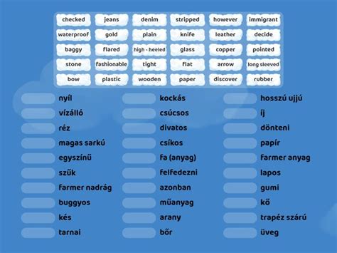 Project 4 Unit 1 Wordlist Match Up