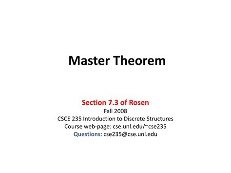 Ppt Master Theorem Powerpoint Presentation Free Download Id 1223935