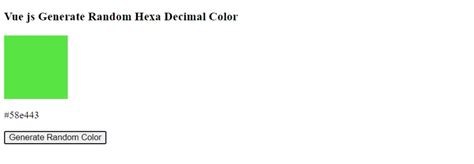 Vue Js Generate Random Color Hexa Decimal RGB Color Danatec