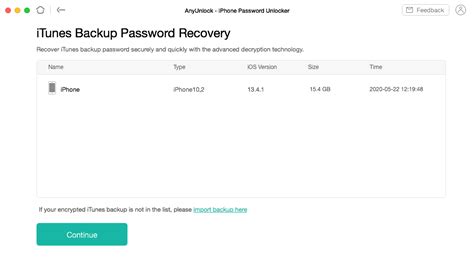 Iphone Backup Unlocker For Pc Mac Anyunlock Official