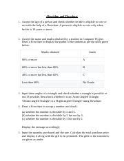 Assignment Algo And Flowchart Docx Algorithm And Flowchart Accept The Age Of A Person