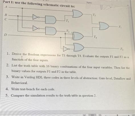 solved part i use the following schematic circuit tr 1