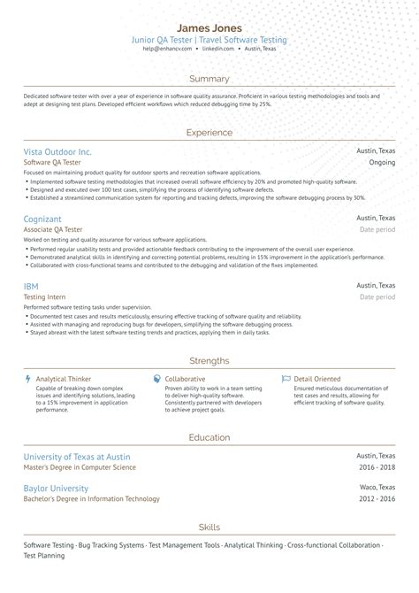 QA Tester Resume Examples Guide For
