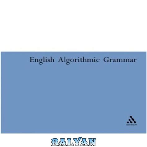 خرید و قیمت دانلود کتاب English Algorithmic Grammar ترب