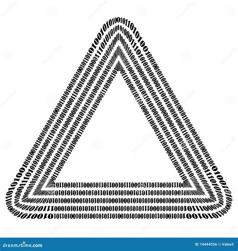 Binary Code Triangle Numbers Concept Stock Vector Illustration Of Data Binary