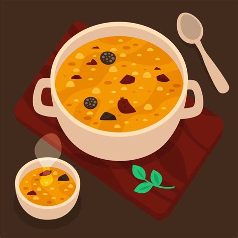 손으로 그린 병아리 콩 스튜 그림 무료 벡터