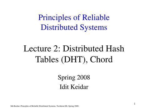 Ppt Principles Of Reliable Distributed Systems Lecture 2 Distributed