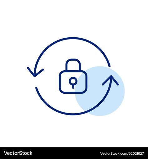 Lock And Renew Arrows Security Updates Refresh Vector Image