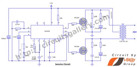 Sg3525 Pwm Inverter Circuit Electrical Projects Electronics Projects Step Down Transformer