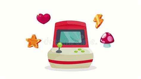 Video Game Console And Icons Animation Stock Video Video Of Trendy Retro 275557781