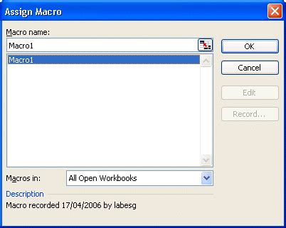 Microsoft Excel Macros