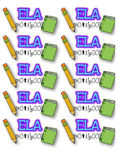 Notebooks Folders Labels Includes Other Subjects Free At TPT Store Folder Labels Classroom