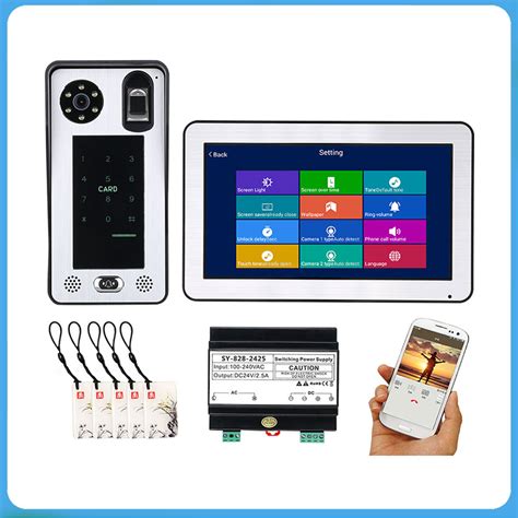 10 인치 버스 2 와이어 지문 Rfid 비디오 도어 폰 인터콤 홈 액세스 제어 시스템 지원 원격 App Wifi 1 2 모니터엑세스 제어 키트 Aliexpress