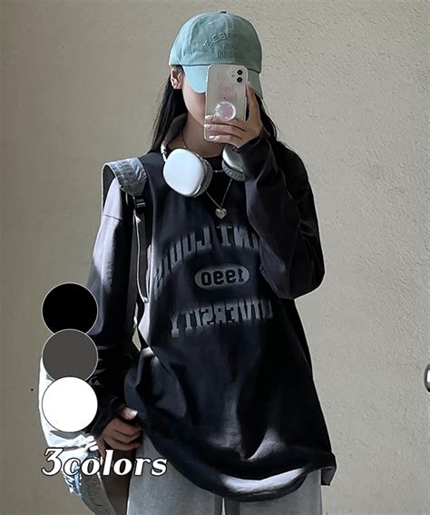 🔥11할인오버핏🔥 일구 가을 간절기 봄 기본 레터링 박스 루즈핏 빅사이즈 남여공용 긴팔 티 꾸안꾸 Y2k 커플 데일리 빈티지 스트릿 힙 긴소매 티셔츠 에이블리