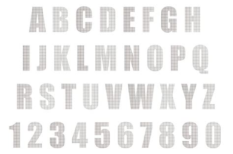 라틴어 알파벳 문자와 숫자입니다 정사각형 용지의 배경이 있는 글꼴 0명에 대한 스톡 사진 및 기타 이미지 0명 개념 개체 그룹 Istock