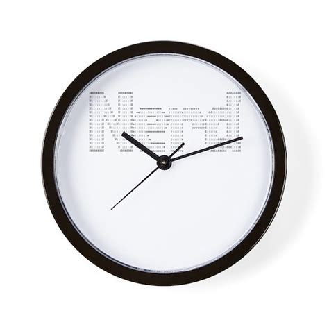 Nerd Ascii Art Wall Clock By Ascii Nerd Cafepress