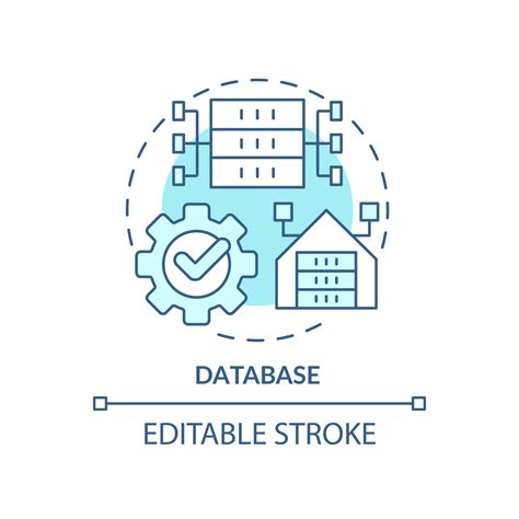 Database Turquoise Concept Icon Electronic Data Storage Abstract Idea