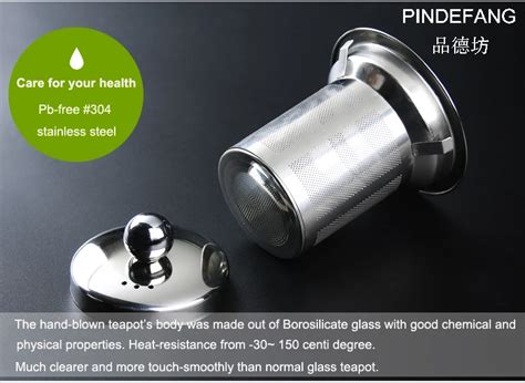 Отличный прозрачный заварочный чайник из боросиликатного стекла с сетчатым фильтром из