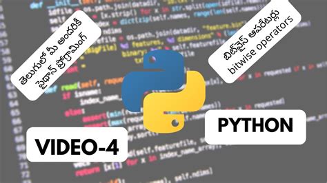 Python For Beginners In Telugu Bitwise Operators Video 4 Youtube