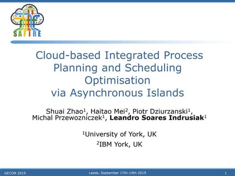 cloud based integrated process planning and scheduling optimisation via