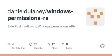 Github Danieldulaneywindows Permissions Rs Safe Rust Bindings To Windows Permissions Apis