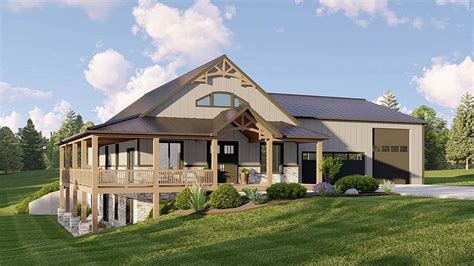 Barndominium House Plan With Drive Through Rv Garage