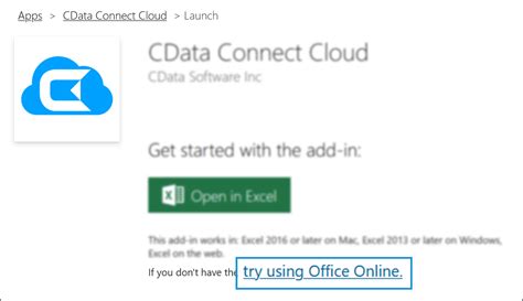 excel cdata connect cloud