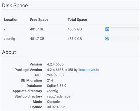 Fatal Lidarrerrorpipeline Request Failed Get Apiv1diskspace