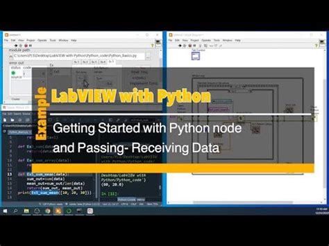 LabVIEW with Python #EP1 Getting Started with Python node and Passing- Receiving Data - YouTube